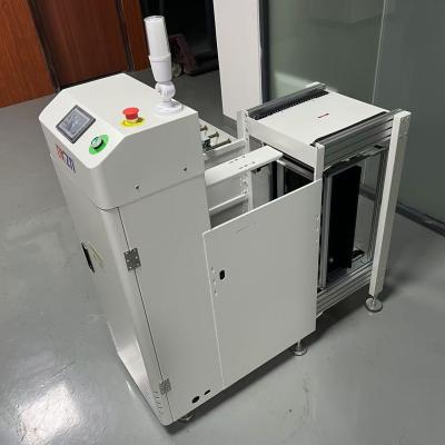 China L-shaped Rear-exit PCB Unloading Machine with PLC Intelligent Control and SMEMA Universal Interface for SMT Corner Applications for sale