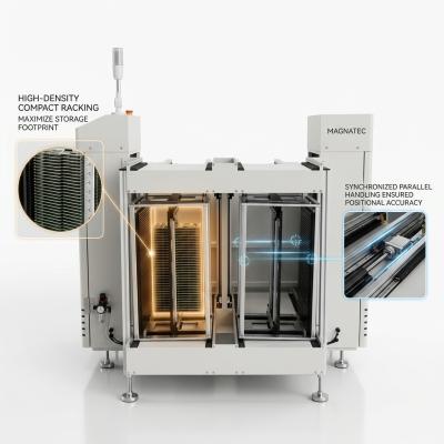 China Fully Automatic Dual-Track PCB Receiving Machine with 20s Magazine Replacement for Industrial Circuit Boards for sale