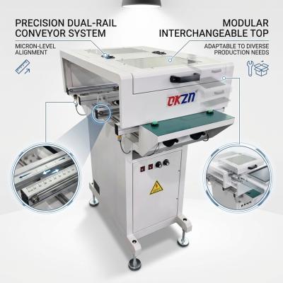 China Dual-Rail Dustproof SMT PCB Conveyor with 4mm Widened Pulleys, 2KG High Load Capacity, and Customizable Size & Structure for sale