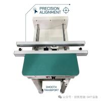 China SMT Monorail PCB Handling Conveyor With One-key Bidirectional Switching Ball Screw Manual Adjustment And Anti-static Belt For PCB Assembly Line for sale