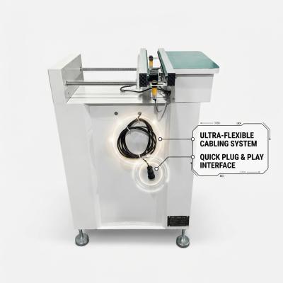 China SMT Monorail PCB Handling Conveyor With One-key Bidirectional Switching Ball Screw Manual Adjustment And Anti-static Belt For PCB Assembly Line for sale