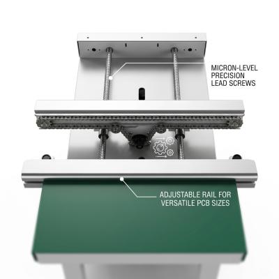 China Single-Rail SMT PCB Conveyor With Nylon Chain Conveyor For 10KG Load Capacity And 50~350mm PCB Width Adjustable To 900±50mm Height for sale