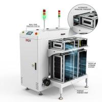China SMT Dual-Rail PCB Unloader Machine with Dual-Track Synchronous Conveying ESD Magazine Storage and PLC Intelligent Control for sale