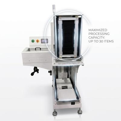 China 250L Frame-Type Automatic PCB Loading Machine with 50-250mm PCB Width, Compact Design, and 900±50mm Conveying Height for sale