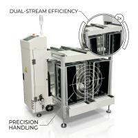 China Dual Rail Operation SMT 250 Automatic PCB Unloader Enabling Printed Circuit Board Handling and Transfer across Production Systems for sale