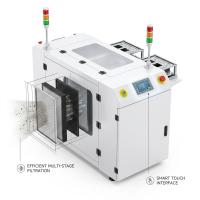 China SMT Dual-Rail PCB Unloader Machine with Dual-Track Synchronous Conveying ESD Magazine Storage and PLC Intelligent Control for sale