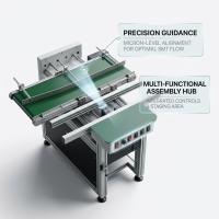 China Double-track Mesh Belt Connecting Platform, Dual-purpose Track Pcb Belt Conveyor for sale