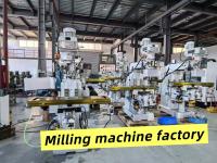 China Heavy Duty Metal Manual Milling Machine with 360° Rotating Head and 45° Worktable Rotation for Horizontal & Vertical Milling for sale