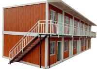 China Wooden Color Fast Installation Prefab Container House Building for sale