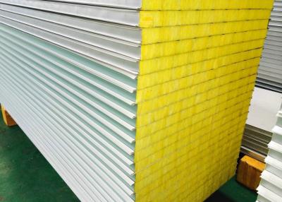 China Steel 50mm 75mm Fiber Glass Wool Sandwich Panel for sale