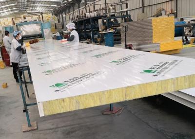 China Sound Absorption Wall Roof Rock Wool Sandwich Panel for sale