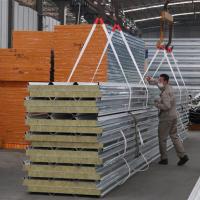 China Heat Insulation Fireproof Rock Wool Sandwich Panel Roof Panel For Prefabricated House for sale