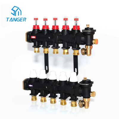 China 2-12 Port Underfloor Heating Manifold with Pump 37mm Main Tube 5 Bar Max Pressure for sale