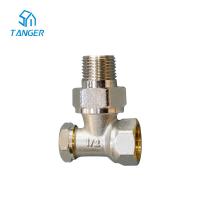 China Brass Radiator Lockshield Valve DN15 1/2 Inch 10bar for Towel Warmers and Hydronic Systems for sale