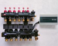 China 6 Loops Underfloor Heating Manifolds Without Pump System EP Radiant Flow Meters for sale