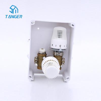 China Single Zone Underfloor Heating Control Box TCB-3 with Return Temperature Limiter 60mm for sale