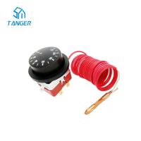 China Knob Adjustable Capillary Thermostat 2500mm 0-120C 250V AC 16A for sale