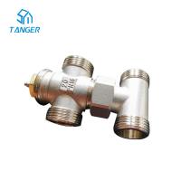 China 4 Way Straight Radiator Valve 3/4 Inch for Towel Radiator Underfloor Heating TRV DN20 for sale