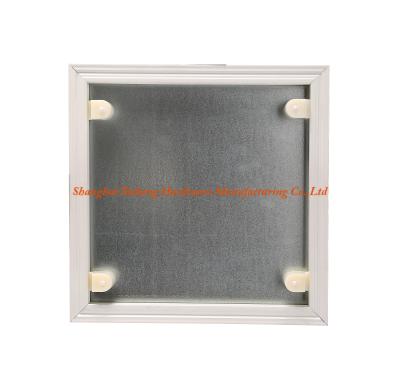 China Durable PVC Frame Drywall Access Panel with Galvanized Steel Door - 200x200mm to 600x600mm Magnetic Closure for sale