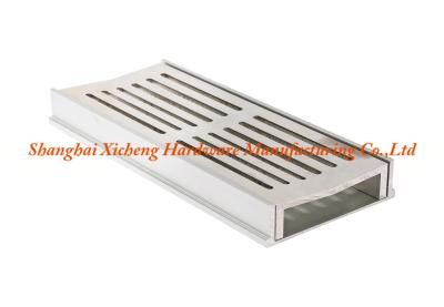 China Aluminum Floor Drain Cover 1m Length 1.2mm Thickness for Public Walkways and Drainage Systems for sale