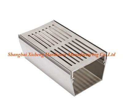 China Stainless Steel Floor Drain 500mm to 3000mm Length with Customizable Shapes for Sewage and Building Drainage for sale