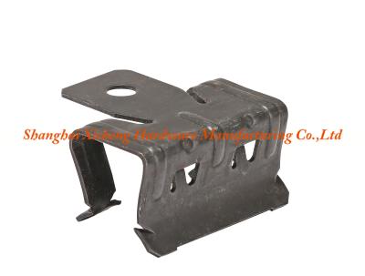 China Black Metal Spring Clips for 4mm Suspension Bar Support - Hardened Steel with Black Phosphated Coating for sale