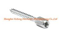 China Bright Nickel Plated Double Thread Screw M6×50 mm Low Carbon Steel Construction Fastener - 100 Pcs Pack for sale