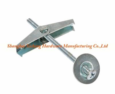 China Steel Butterfly Wall Anchors with Nut and Washer - M4/M6 Sizes, Galvanized Finish for Construction Applications for sale