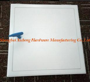 China White Powder Coated Steel Access Panel with Blue Plastic Key - 200x200mm to 600x600mm Sizes for sale