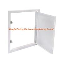 China Flush Frame Push Lock Steel Access Panel 200x200mm to 600x600mm White Powder Coated with Shadow Gap for sale