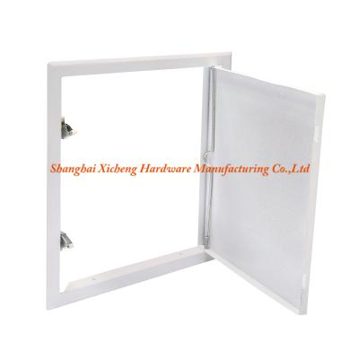 China Flush Frame Push Lock Steel Access Panel 200x200mm to 600x600mm White Powder Coated with Shadow Gap for sale