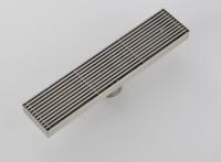 China 3000mm Aluminum Linear Drain Cover Rectangular Capsule Pattern Grate for Shower for sale