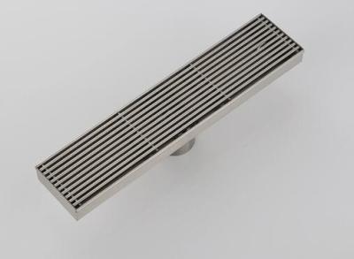 China 3000mm Aluminum Linear Drain Cover Rectangular Capsule Pattern Grate for Shower for sale