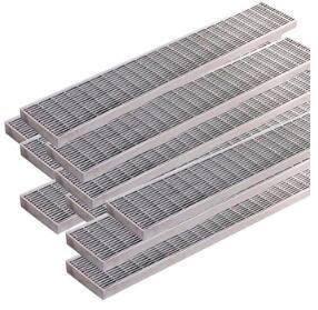 China Cast Aluminum Rectangle Floor Drain Cover 500mm Length Sewage Drain for sale