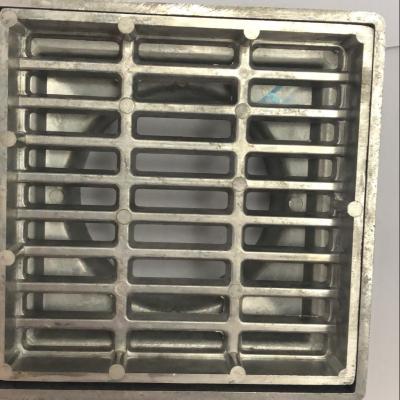China Aluminum Square Floor Drain 20cm Manhole Cover Semi Finished Casting 200x200mm for sale