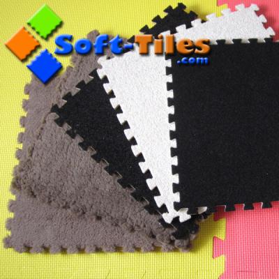 China 11.8x11.8in 1.0cm Thick EVA Plush Polyester Area Rugs for Living Room for sale