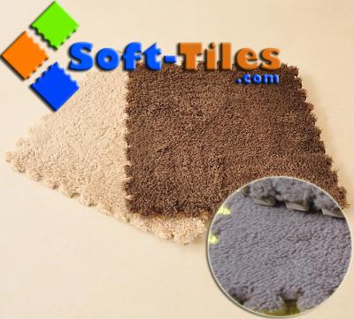 China Customized Color 30x30cm EVA Faux Fur Plush Rug Mat 10mm Thick for Home for sale