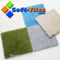 China EVA Long Hair Plush Polyester Area Rugs 30x30cm 1cm Thick CE Certified for sale