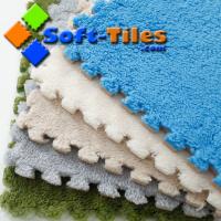 China EVA Plush Cut Pile Carpet 30x30cm 1.0cm Thick Baby Soft Playmat for Kids Room for sale