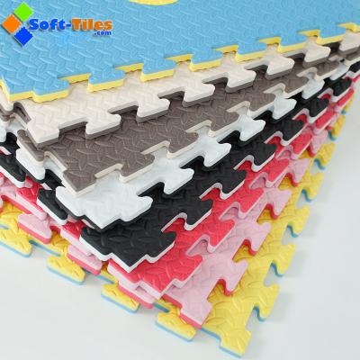 China Kids Playground EVA Foam Gym Floor Mat 40x40cm 10mm Thick Interlocking Non-Slip for sale