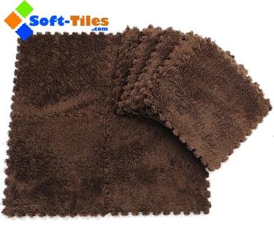 China EVA Plush Floor Mat 60x60x0.6cm Carpet Tiles for Pet Living Room Bedroom for sale