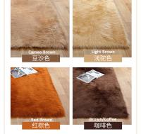 China Faux Sheepskin Area Rug 36x60 Inch Deep Pink Polyester Plush Carpet for sale