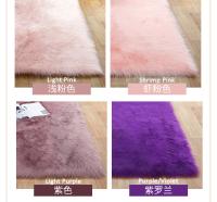 China Faux Sheepskin Area Rug 36x60 Inch Deep Pink Polyester Plush Carpet for sale