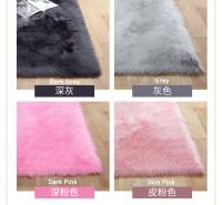 China Faux Sheepskin Area Rug 36x60 Inch Deep Pink Polyester Plush Carpet for sale
