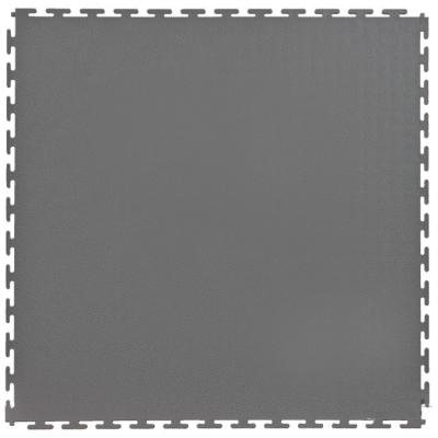 China D.Gray PVC Interlocking Floor Tile 500*500mm Smooth Surface For Use In Garages Workshop And Factories for sale