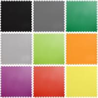 China D.Gray PVC Interlocking Floor Tile 500*500mm Smooth Surface For Use In Garages Workshop And Factories for sale