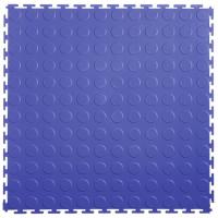 China Black Interlocking Vinyl Floor Tile 500x500mm Coin Surface for Garage Workshop Factory for sale