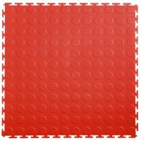 China Black Interlocking Vinyl Floor Tile 500x500mm Coin Surface for Garage Workshop Factory for sale