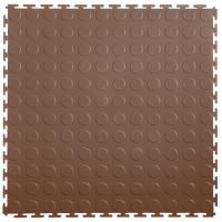 China Interlocking Vinyl Floor Tile 500x500mm Coin Surface for Garage Workshop Factory for sale