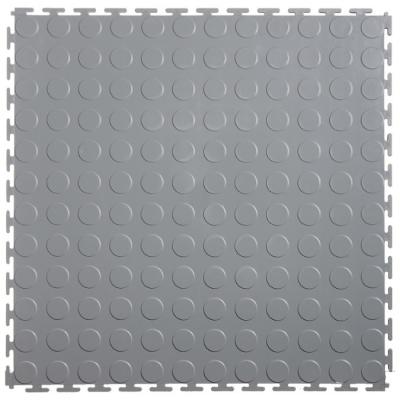China Interlocking Vinyl Floor Tile 500x500mm Coin Surface for Garage Workshop Factory for sale